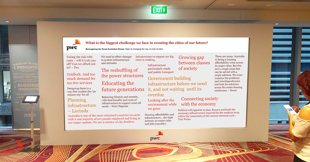 PwC Interactive Media Wall | Raw Ideas